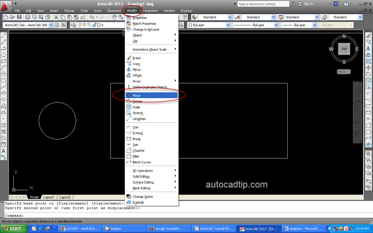 Move Command In AutoCAD AutoCAD Tips