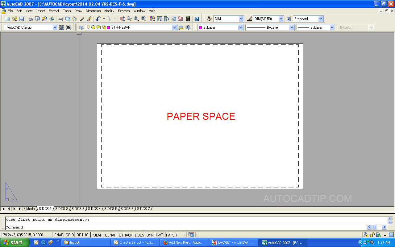 Model Space And Paper Space In Layout AutoCAD