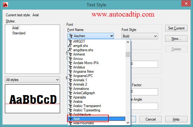 Create New Text Style In AutoCAD 2014 AutoCAD Tips