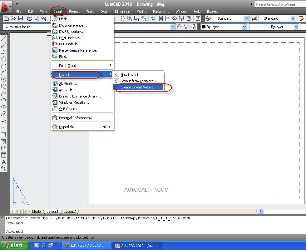 Create New A Layout In AutoCAD AutoCAD Tips