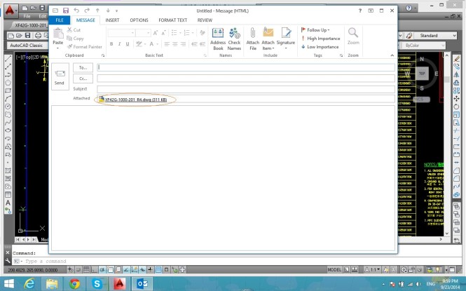 How To Send Current Drawing 