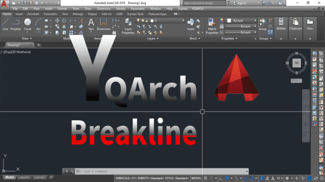 Create Breakline symbol AutoCAD easily with YQArch