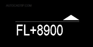 Type 1 level symbol dynamic block in AutoCAD