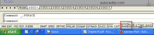 Model space and paper space in layout AutoCAD