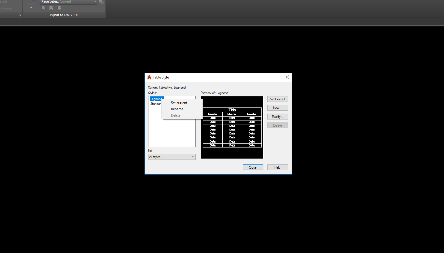 How to Purge Table style from your drawings AutoCAD 2023?