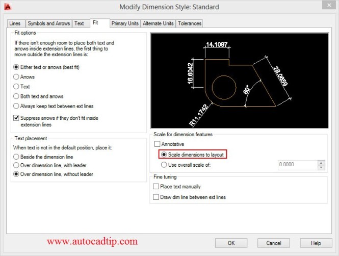 Create a scale 1:10 in the AutoCAD drawing