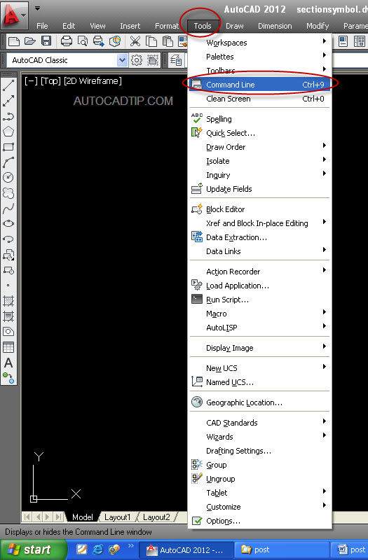 How To Show Command Line On Surface AutoCAD